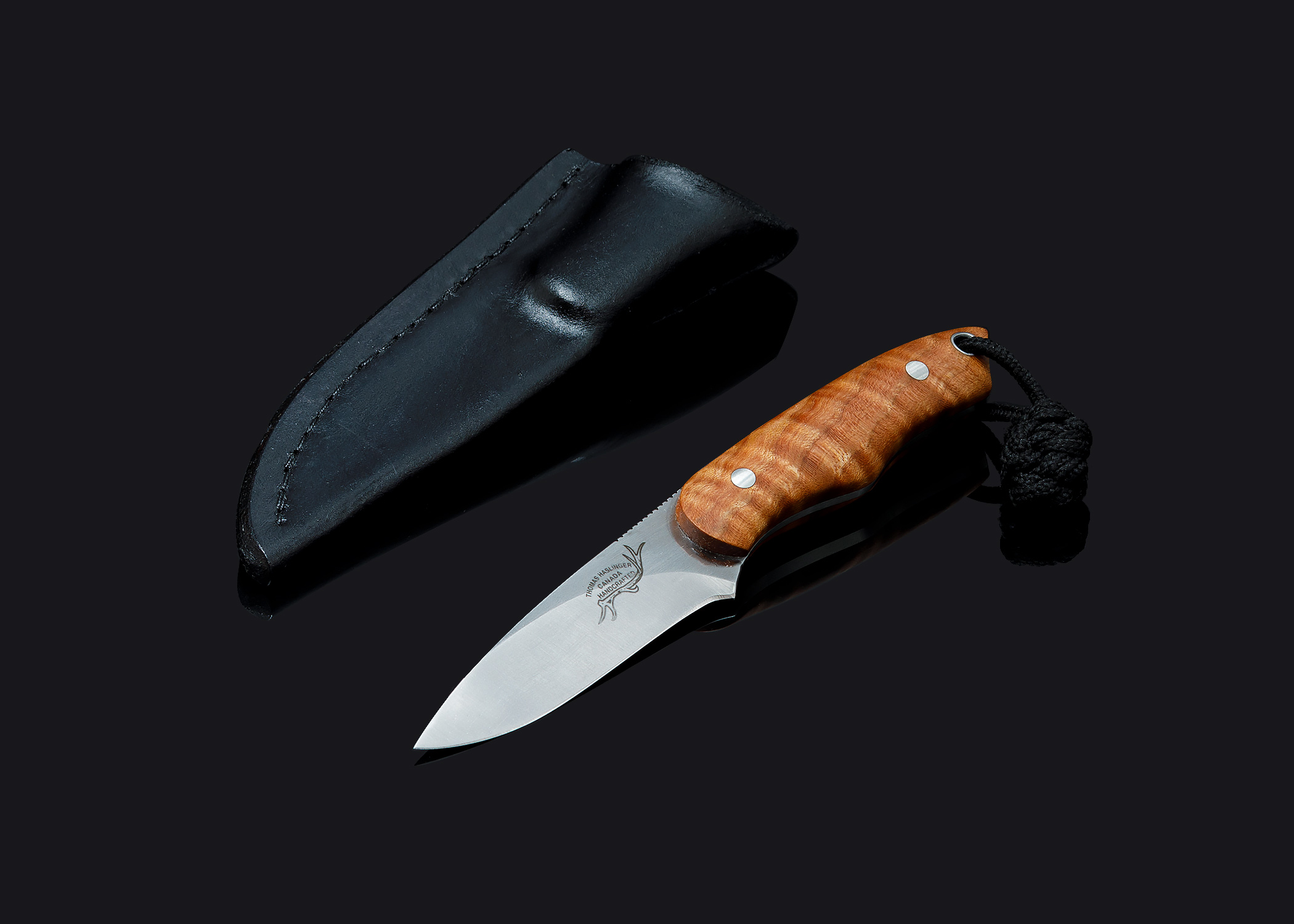 Fiddleback Maple Utility Knife in CPM S35-VN Stainless Steel ...