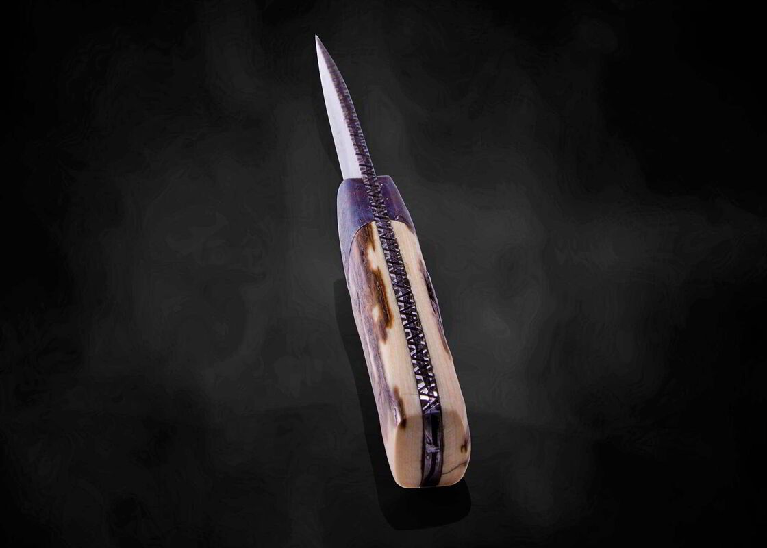 Campo de Cielo Meteorite and O1 Damascus Hunting Knife | Haslinger ...